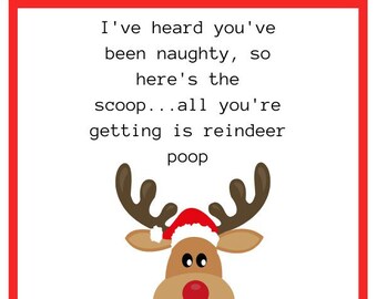 Reindeer Poop Tag - Etsy