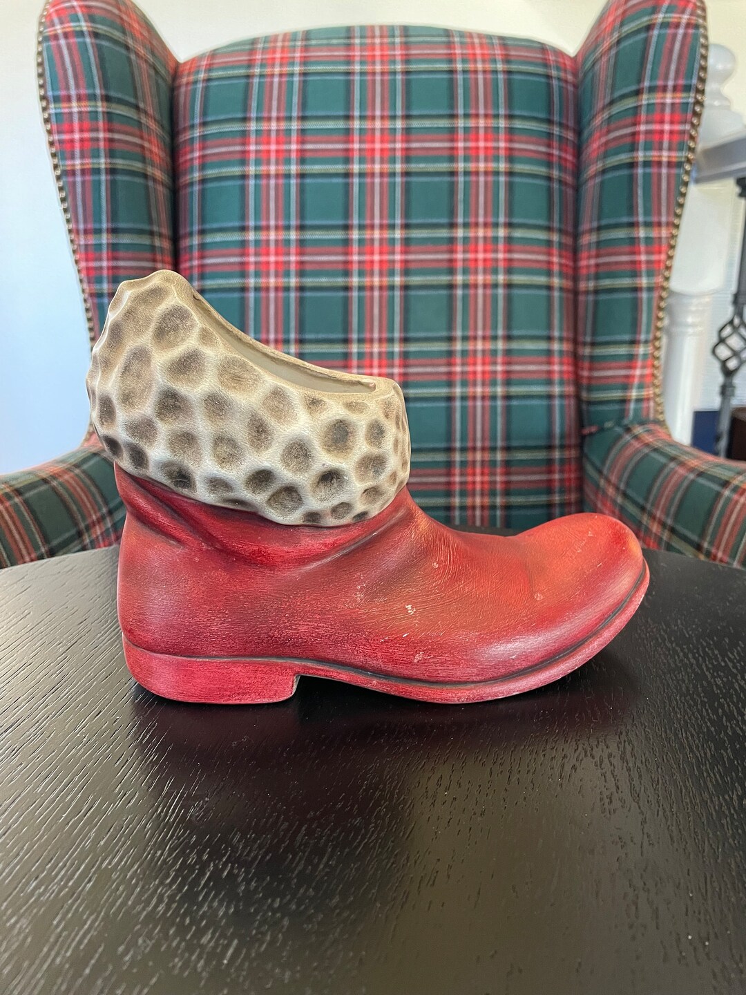 Vintage Atlantic Mold Santa Claus Boot Vase Candy Holder Planter - Etsy
