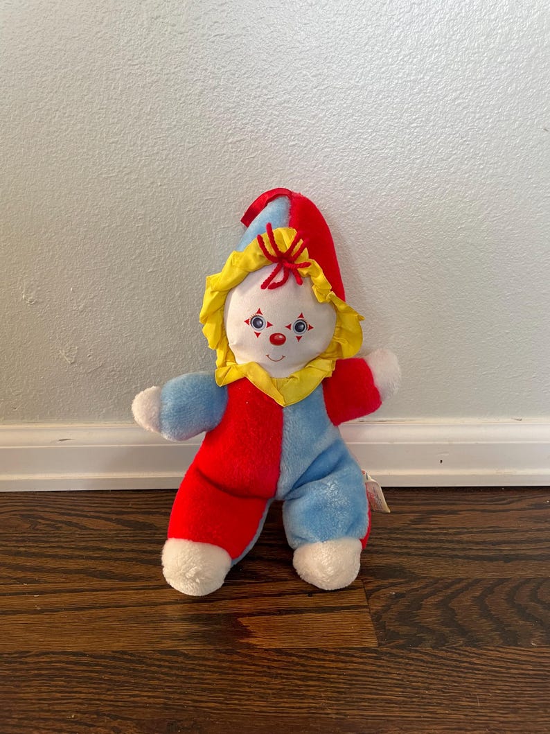 Vintage Amtoy Baby Soft Touch Clown Doll Plush Chimes 1982 - Etsy