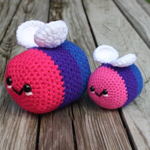 Crochet Bi Pride Bee Plush Amigurumi LGBT Queer - Etsy