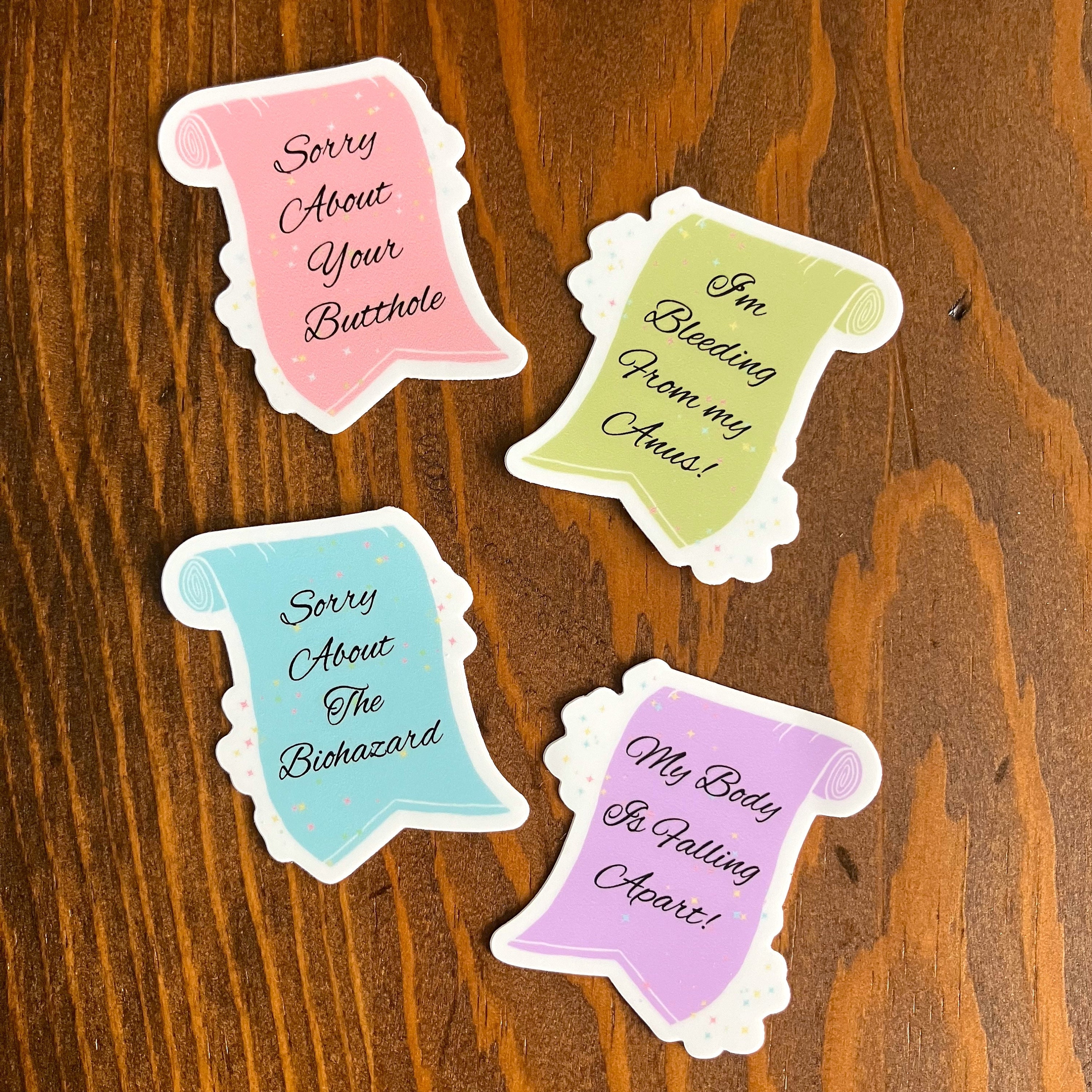 I'm Bleeding From My Anus Sticker Cute Hemorrhoid Sticker - Etsy