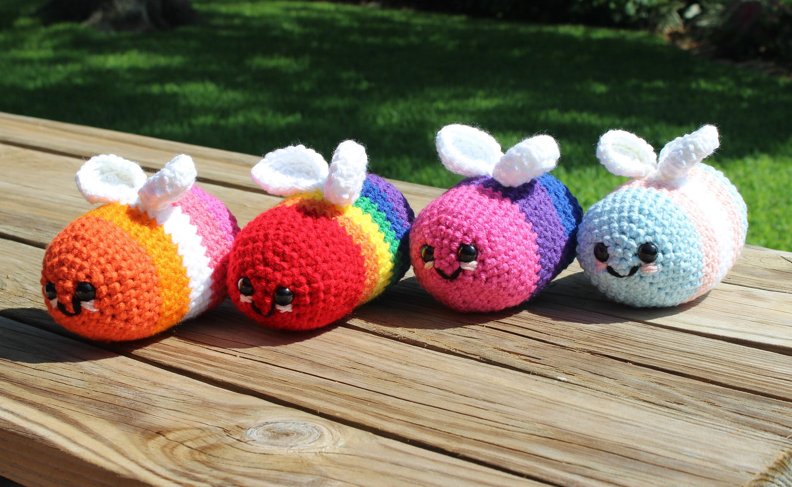 Crochet Genderfluid Pride Bee Plush Amigurumi LGBT Trans Queer | Etsy
