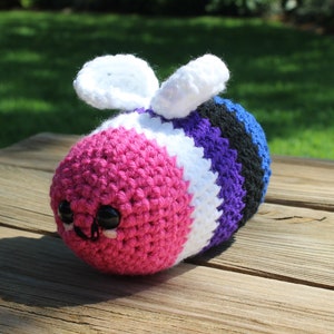 Crochet Genderfluid Pride Bee Plush Amigurumi LGBT Trans Queer | Etsy
