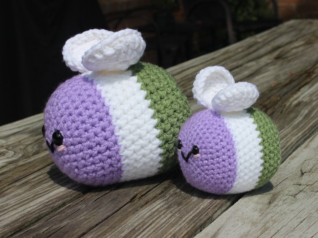 Crochet Genderqueer Pride Bee Plush Amigurumi LGBT Gay Queer - Etsy