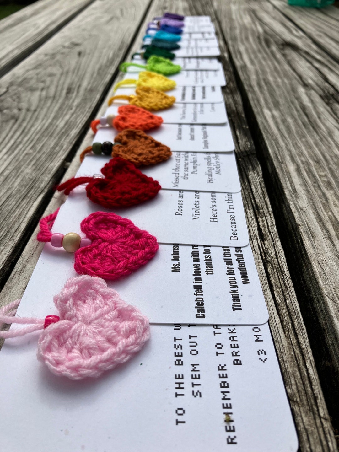 SINGLE Crochet Heart Personalized Greeting Card Awareness Ribbon Long ...