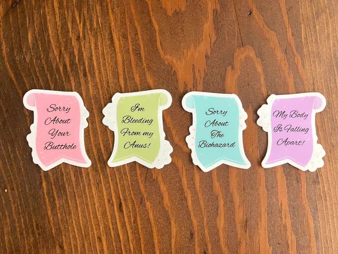 I'm Bleeding From My Anus Sticker Cute Hemorrhoid Sticker - Etsy