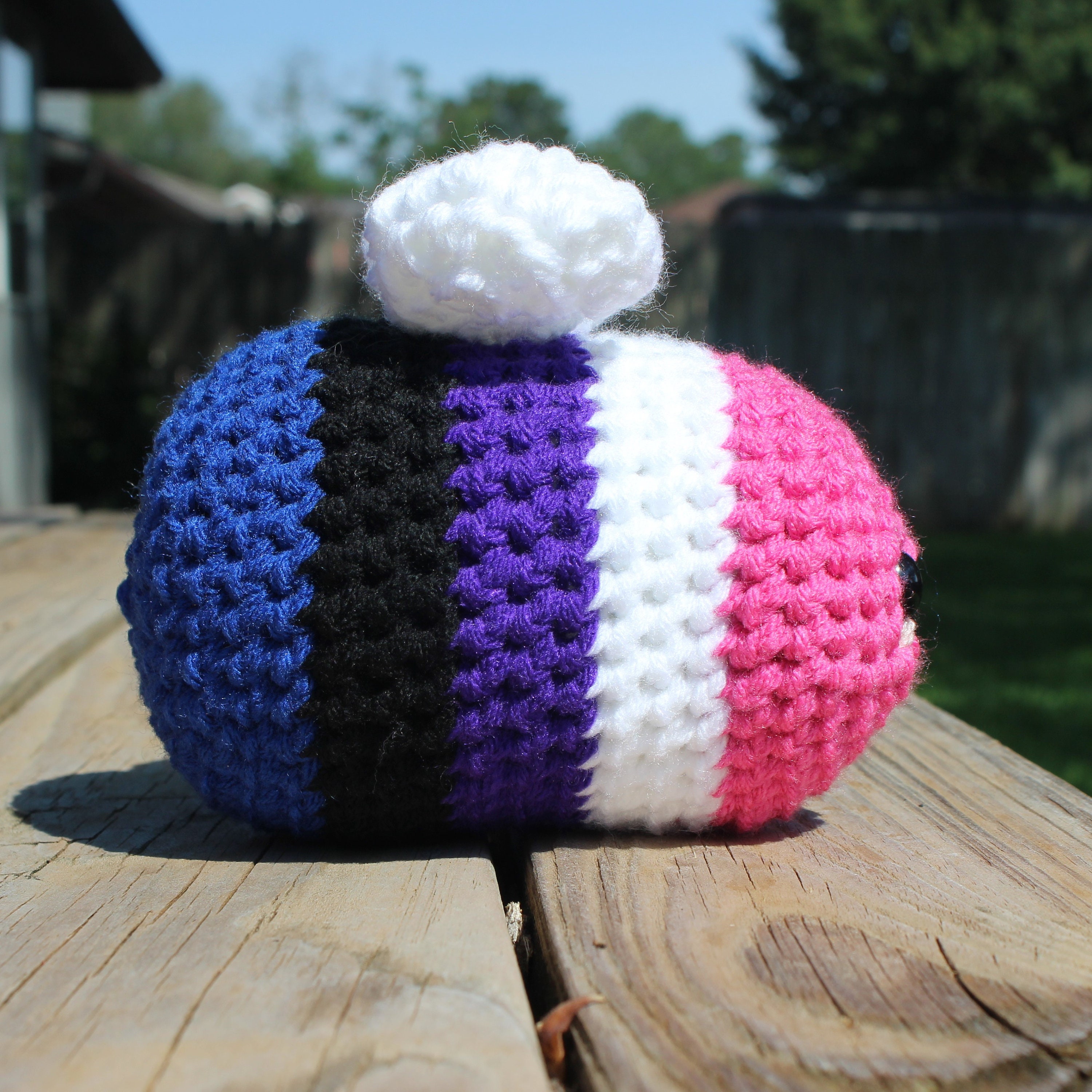 Crochet Genderfluid Pride Bee Plush Amigurumi LGBT Trans Queer | Etsy