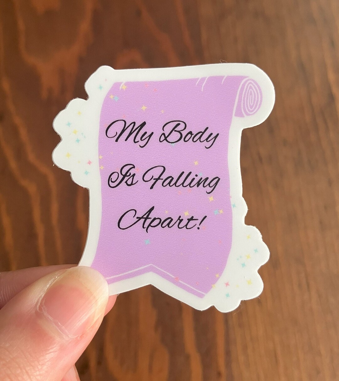 My Body is Falling Apart Sticker Cute Chronic Illness Sticker - Etsy