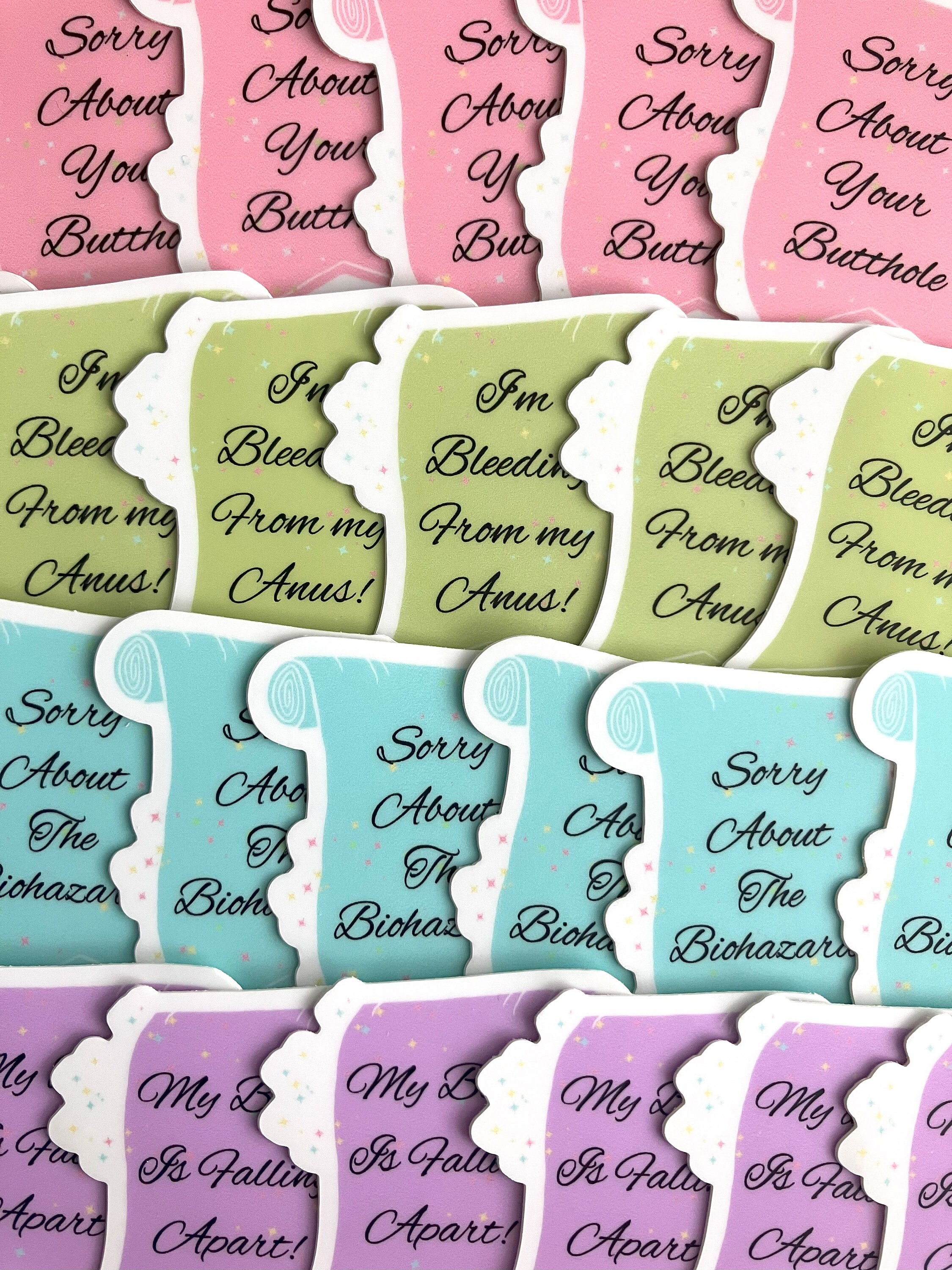 I'm Bleeding From My Anus Sticker Cute Hemorrhoid Sticker - Etsy