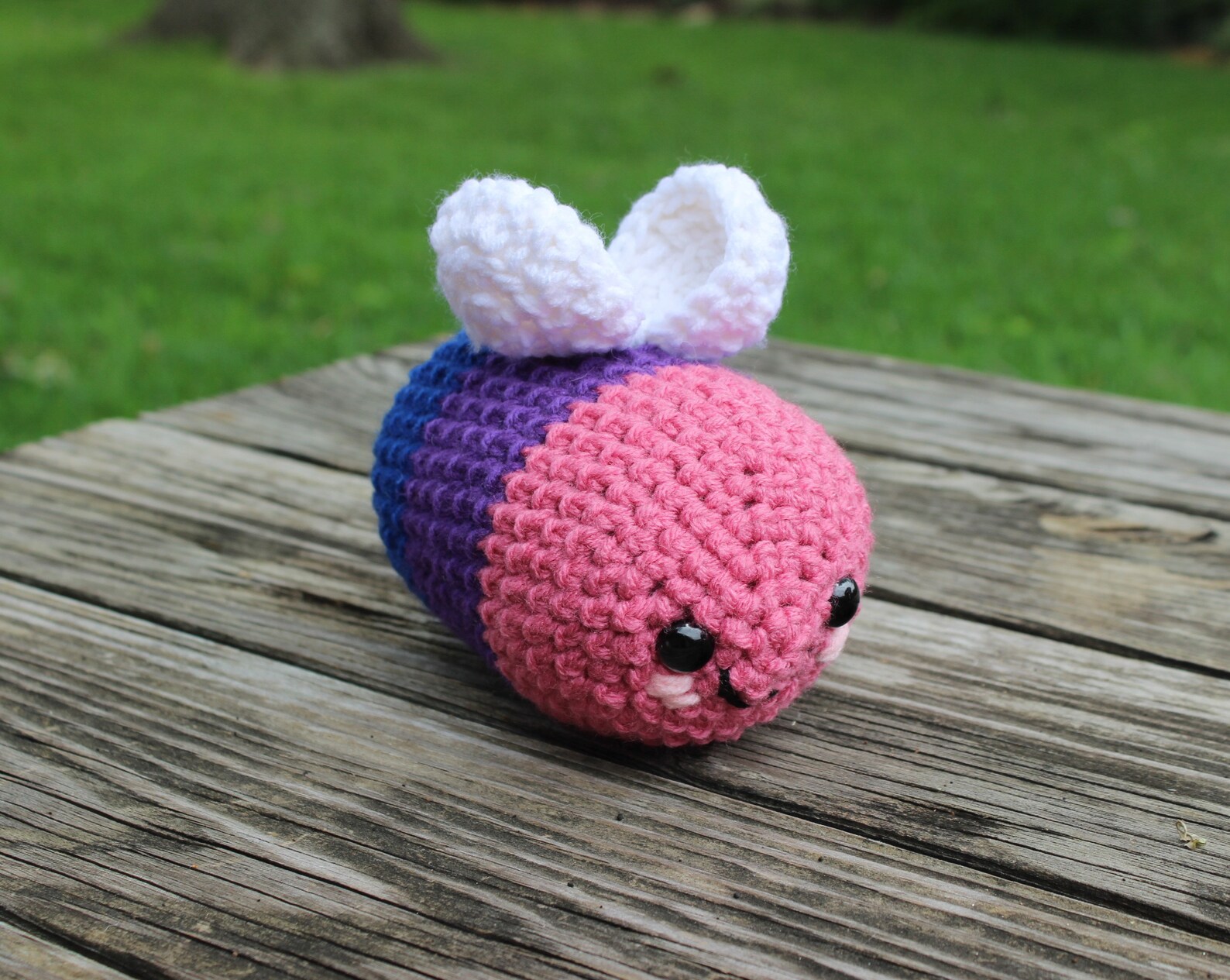 Crochet Bi Pride Bee Plush Amigurumi LGBT Queer - Etsy