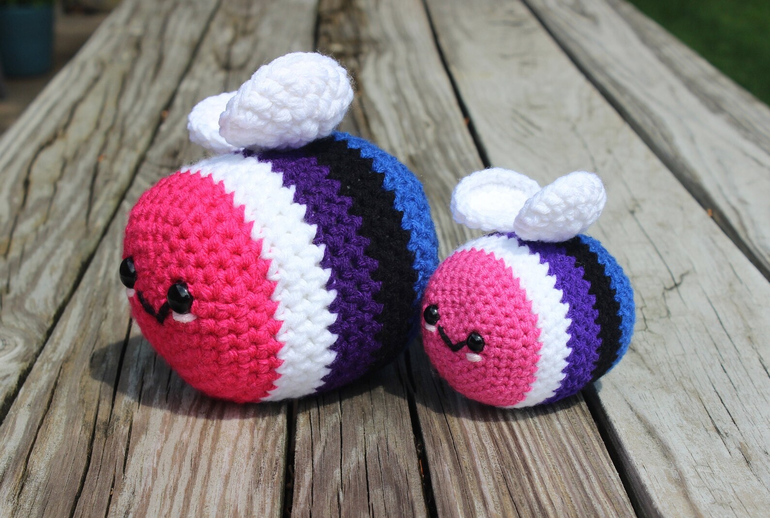 Crochet Genderfluid Pride Bee Plush Amigurumi LGBT Trans Queer - Etsy