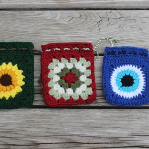 Crochet Granny Square Drawstring Pouch Trinket Bag - Etsy