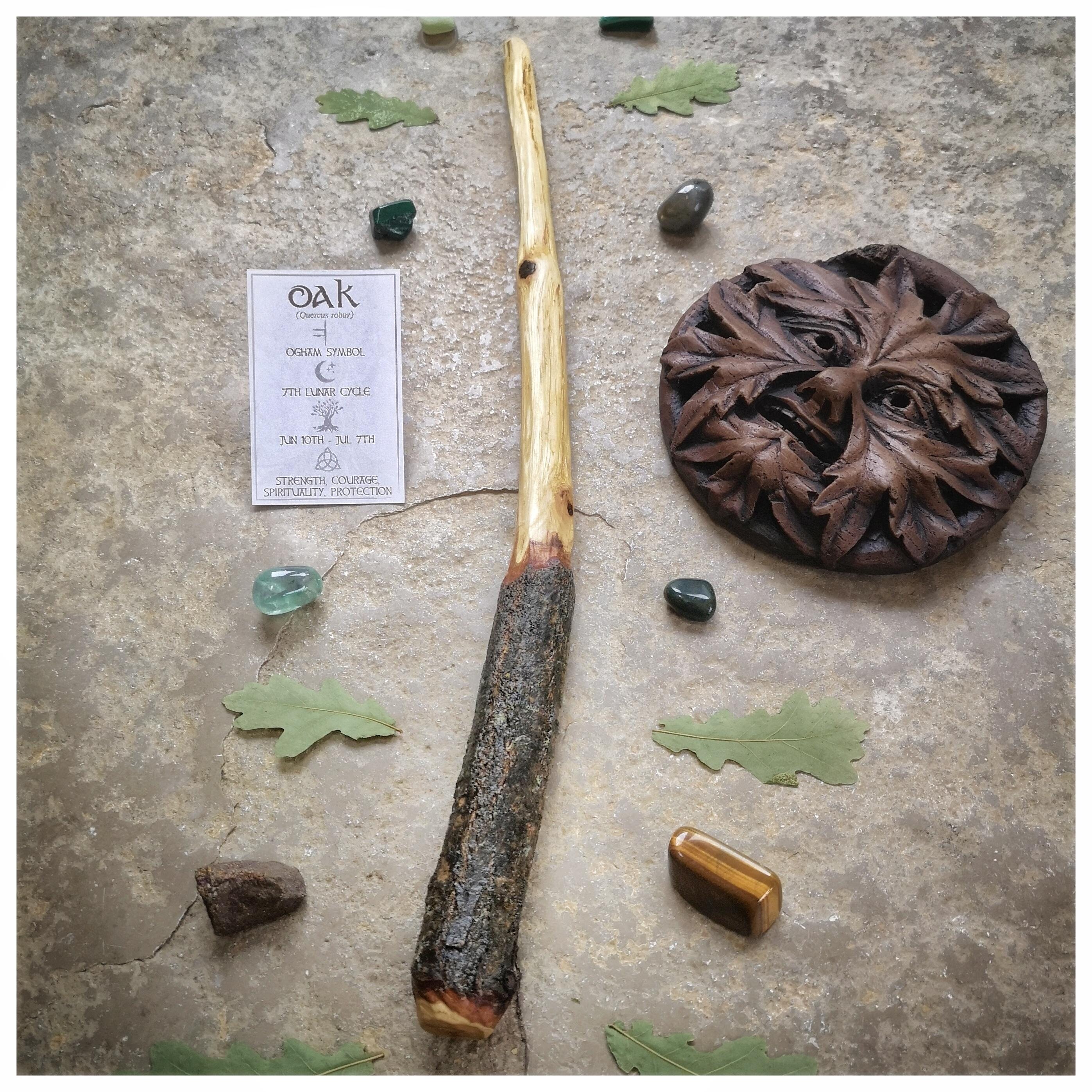 Oak Ritual Ogham Wand Magical Forest Tools Hand Made to Order Celtic ...