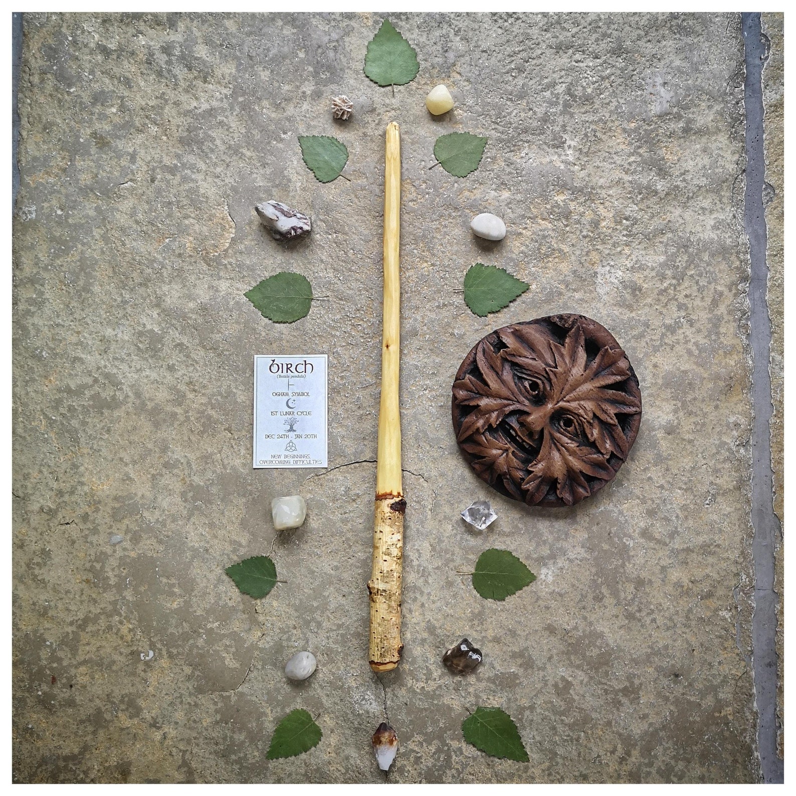 Silver Birch Ritual Ogham Wand Magical Forest Tools Hand - Etsy