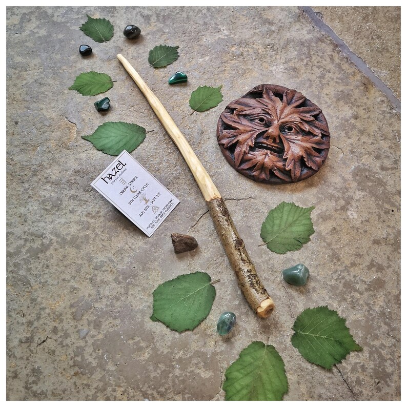 Hazel Ritual Ogham Wand Magical Forest Tools Hand Made to - Etsy