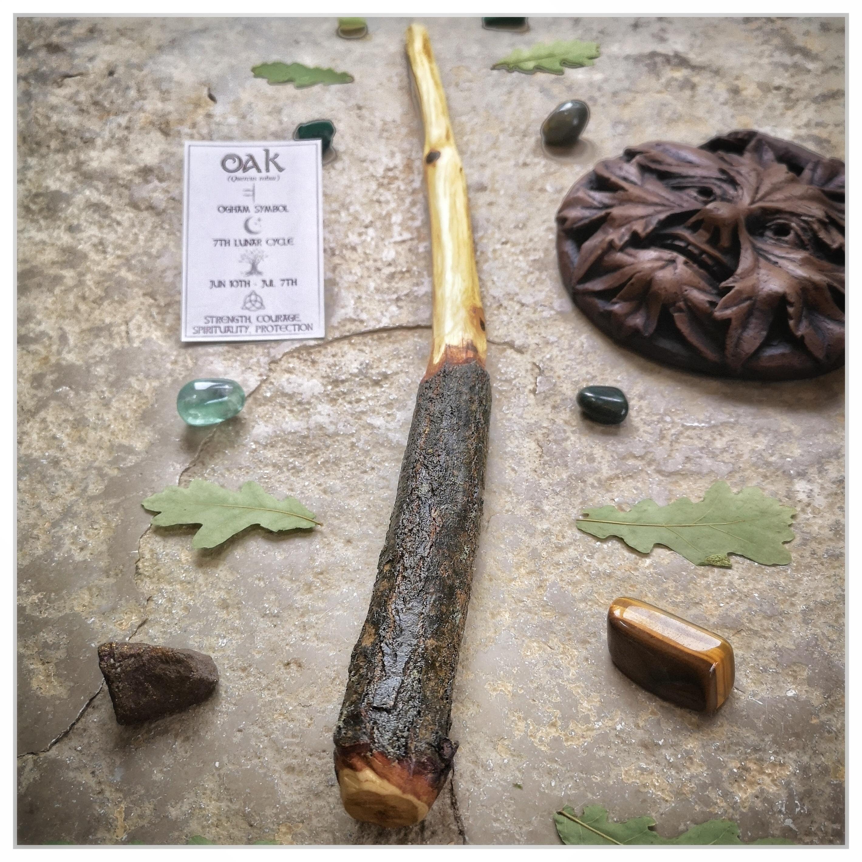 Oak Ritual Ogham Wand Magical Forest Tools Hand Made to Order Celtic ...