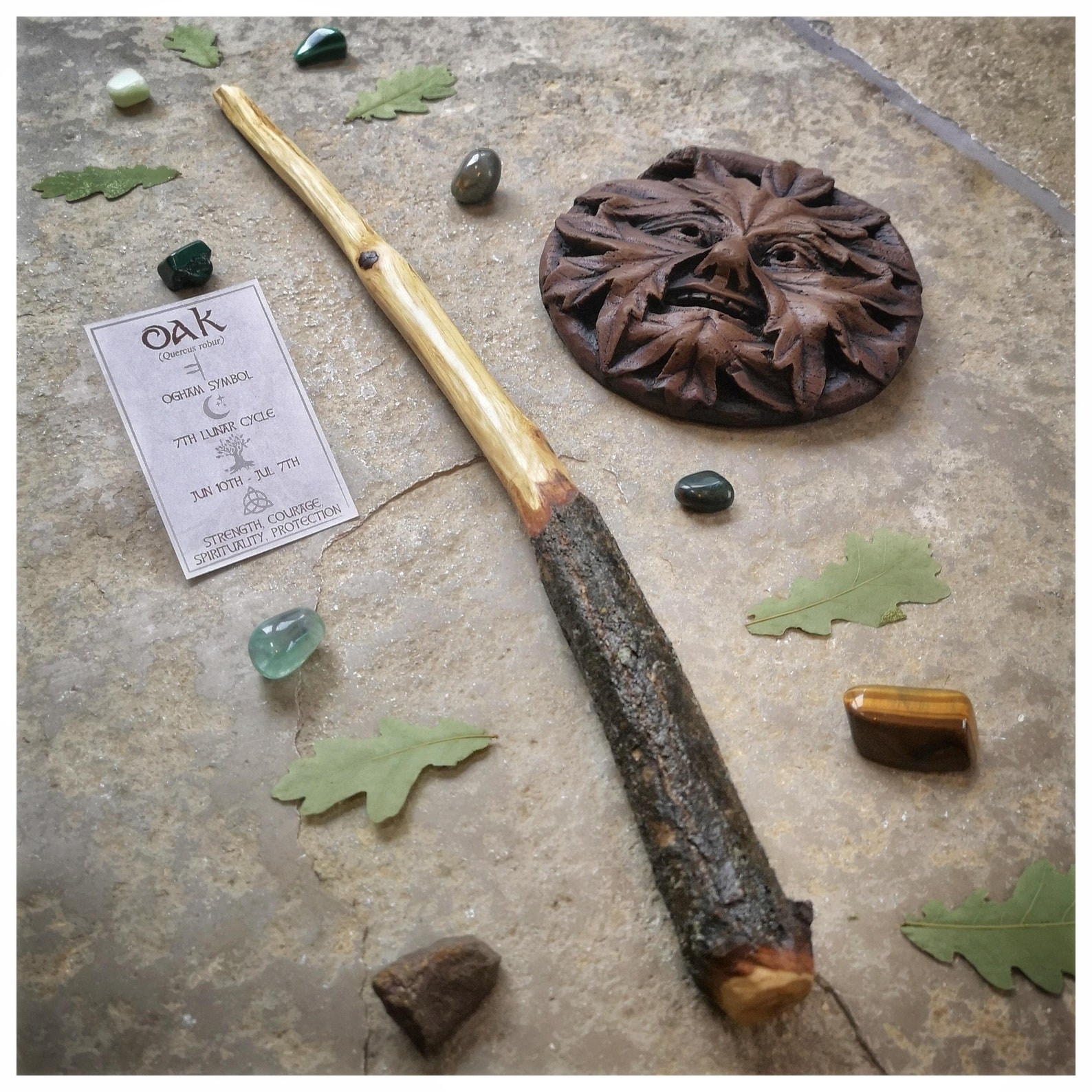 Oak Ritual Ogham Wand Magical Forest Tools Hand Made to Order Celtic ...