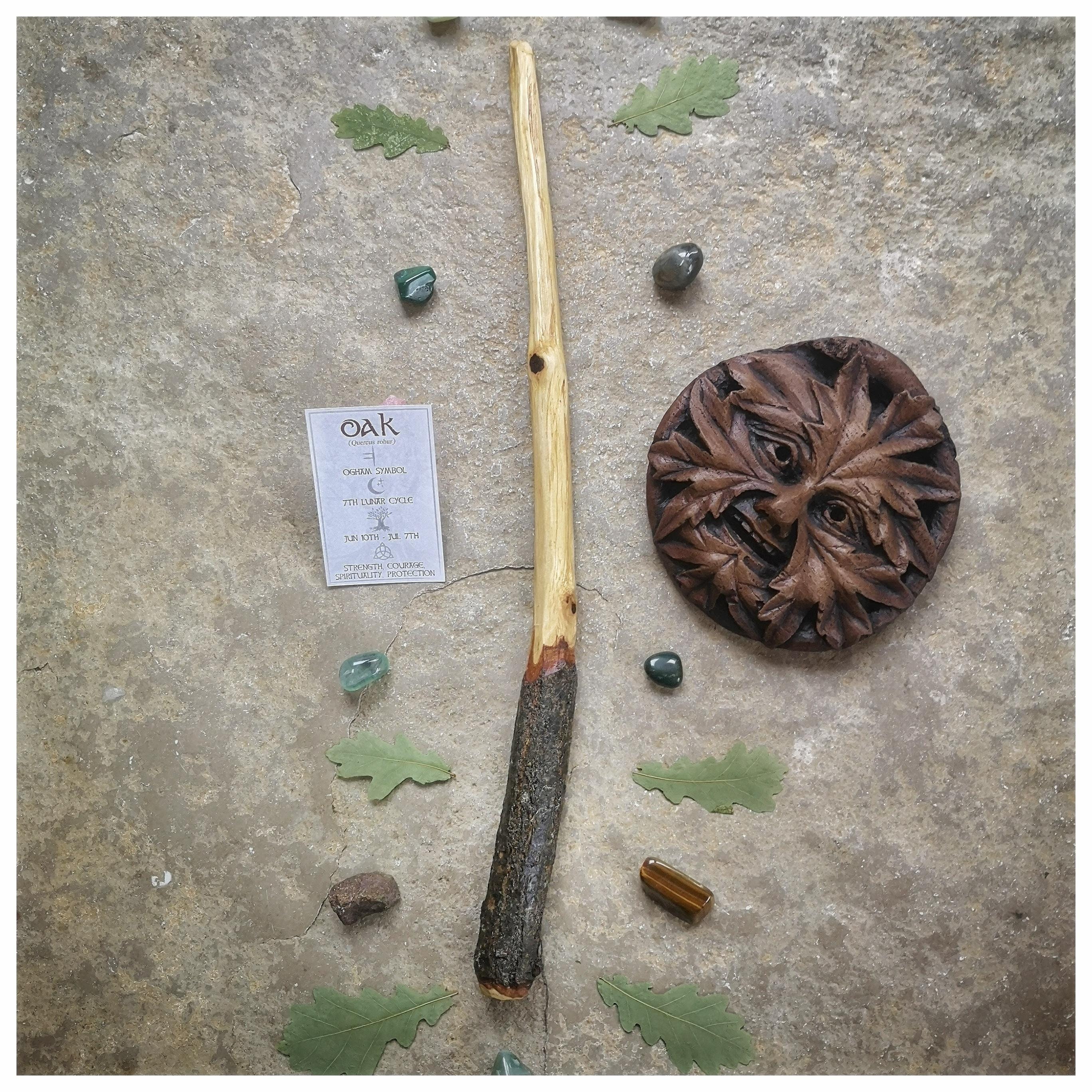 Oak Ritual Ogham Wand Magical Forest Tools Hand Made to Order Celtic ...