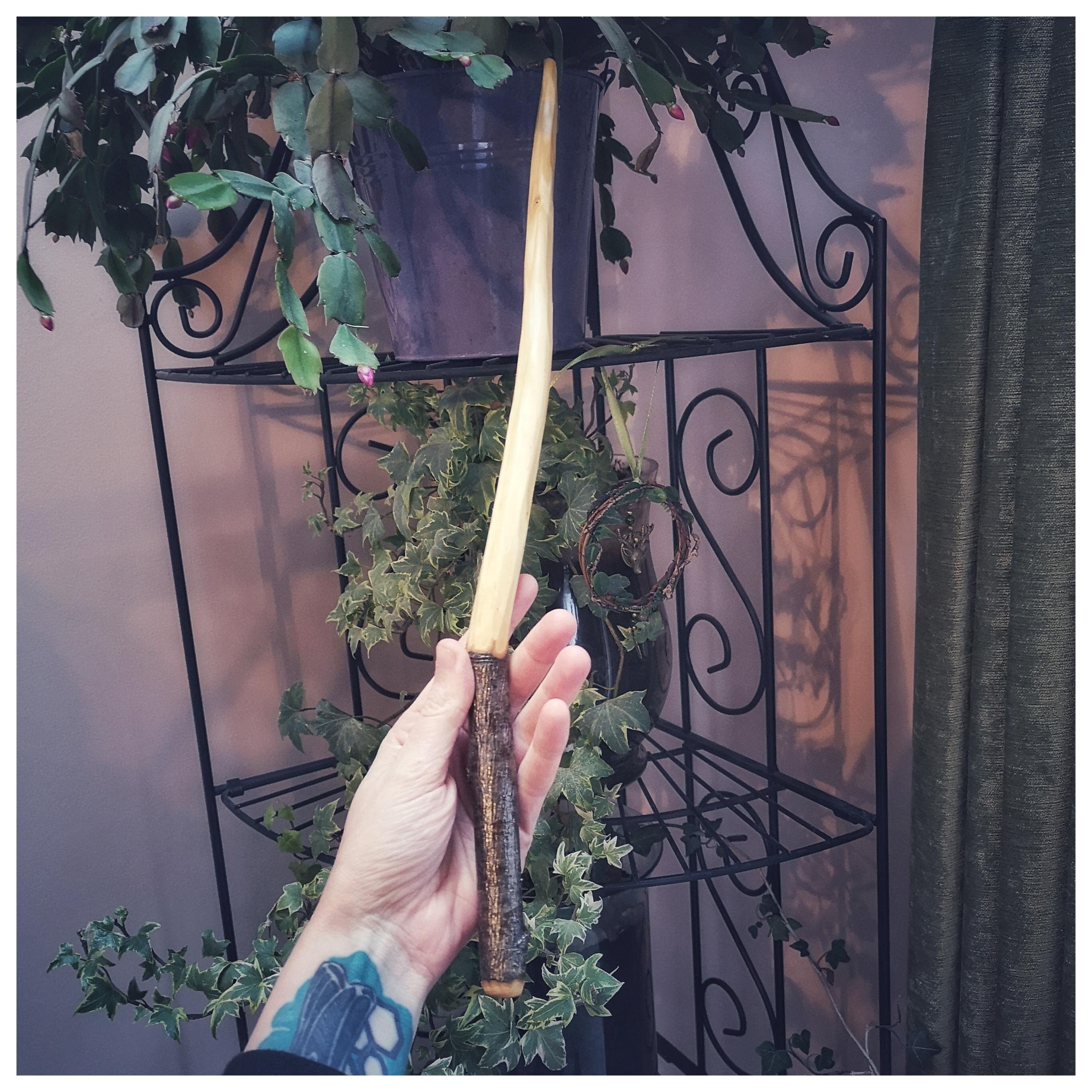 Rowan Mountain Ash Ritual Ogham Wand Magical Forest Tools Hand Made to ...