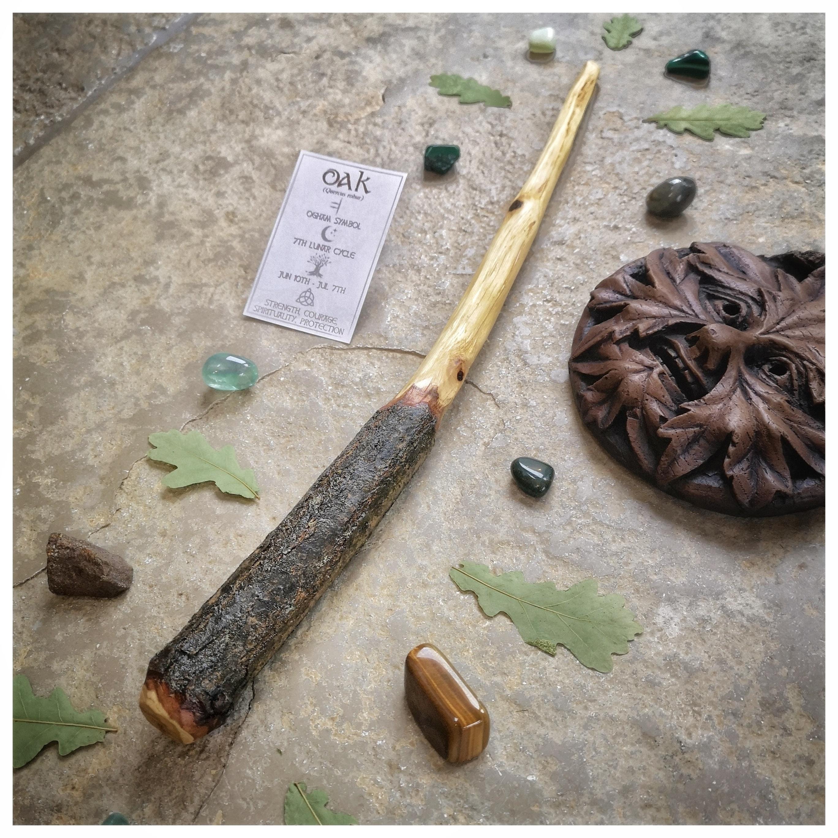Oak Ritual Ogham Wand Magical Forest Tools Hand Made to Order Celtic ...