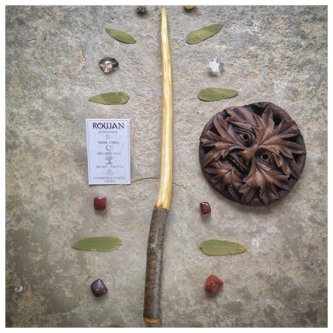 Rowan Mountain Ash Ritual Ogham Wand Magical Forest Tools - Etsy