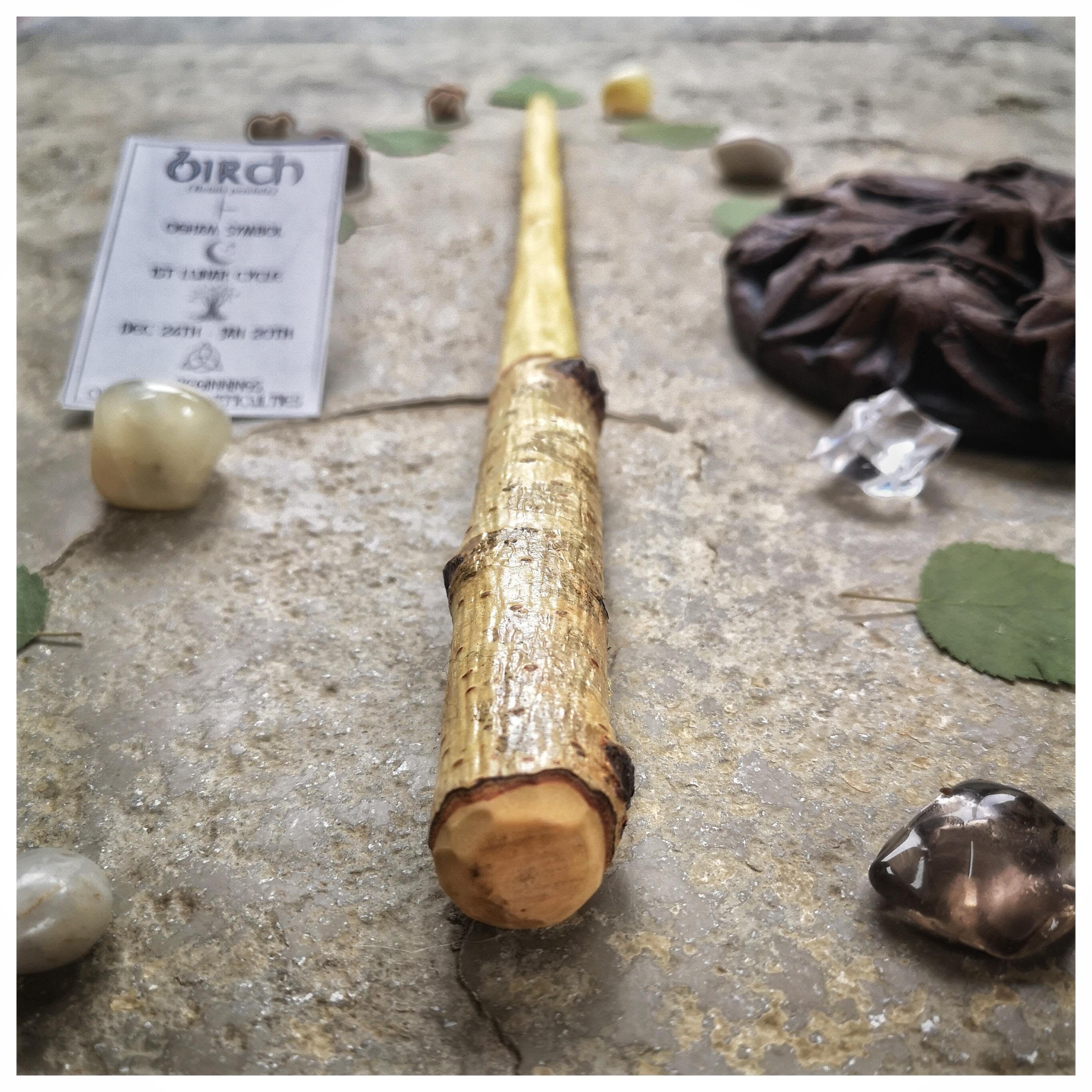 Silver Birch Ritual Ogham Wand Magical Forest Tools Hand - Etsy