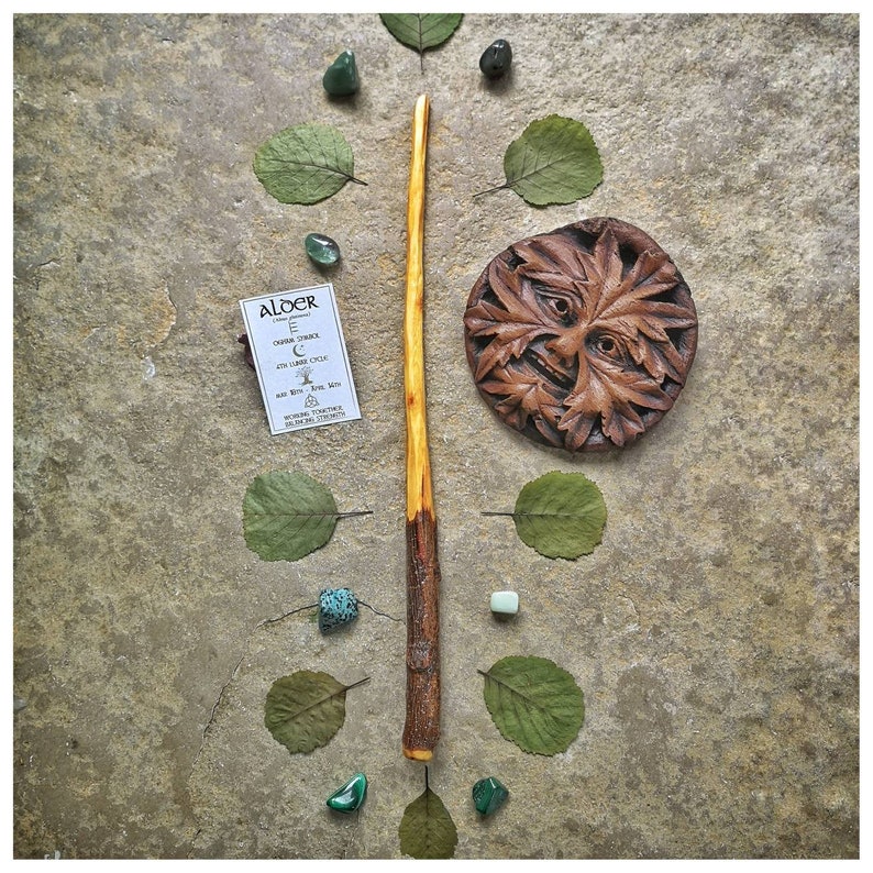 Alder Ritual Ogham Wand Magical Forest Tools Hand Made to Order With ...