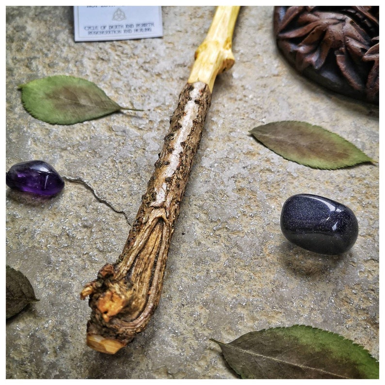 Elder Ritual Ogham Wand Magical Forest Tools Hand Made to | Etsy