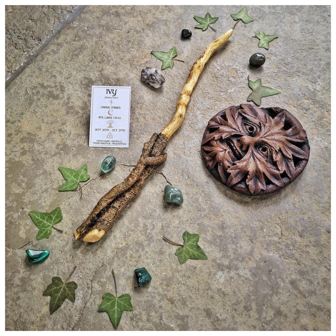 Ivy Ritual Ogham Wand Magical Forest Tools Hand Made to Order With ...