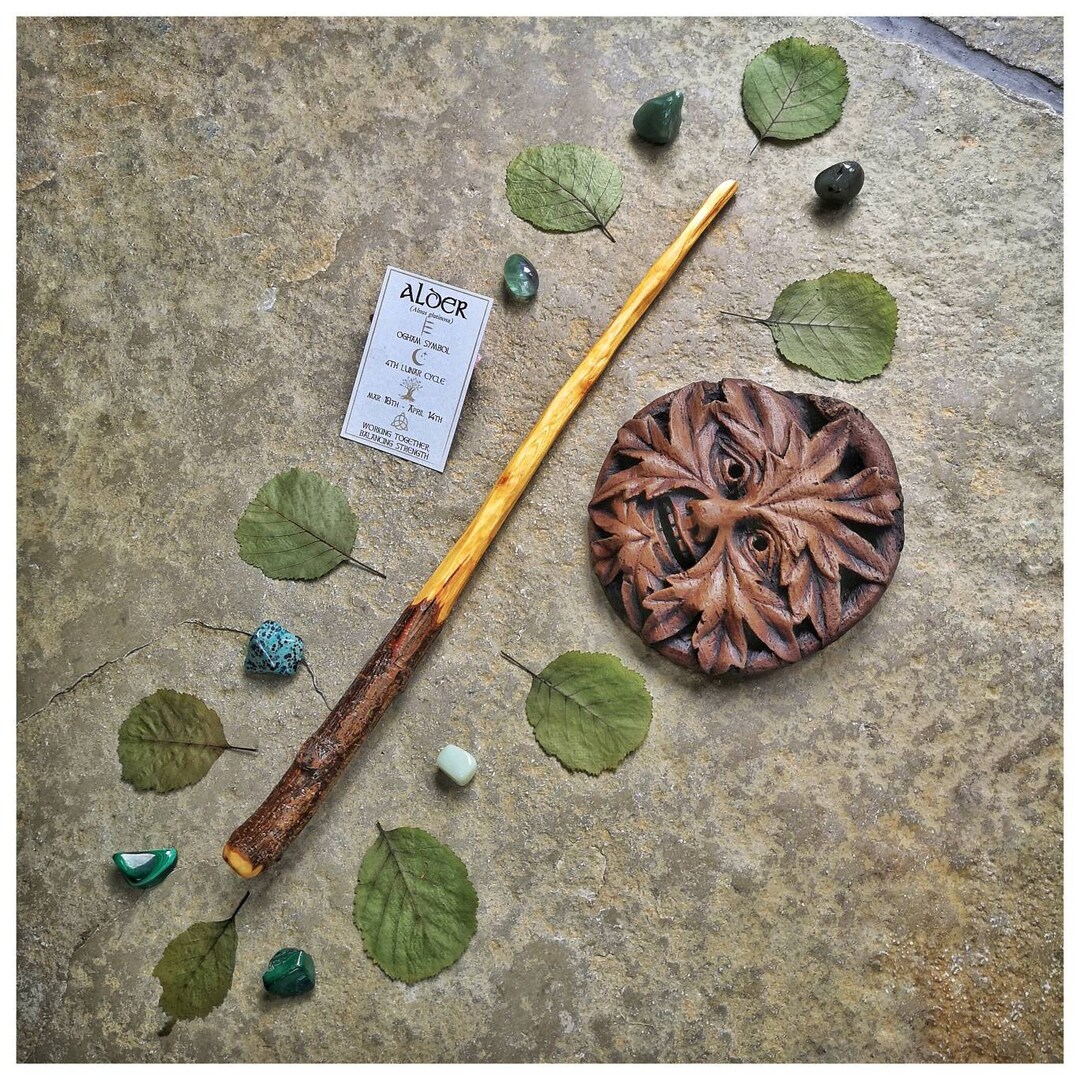Alder Ritual Ogham Wand Magical Forest Tools Hand Made to Order With ...