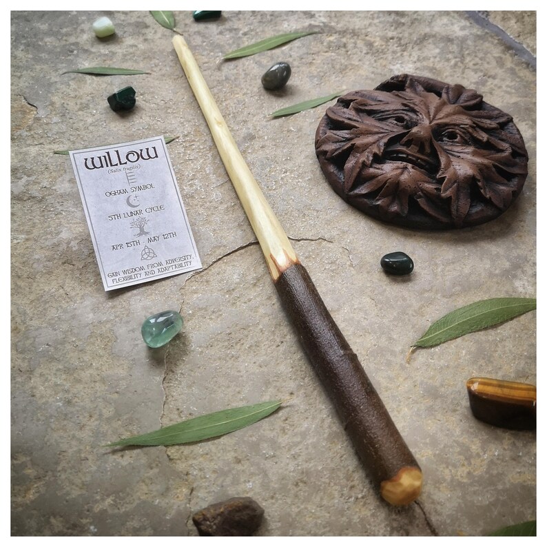 Willow Salix Ritual Ogham Wand Magical Forest Tools Hand Made to Order ...