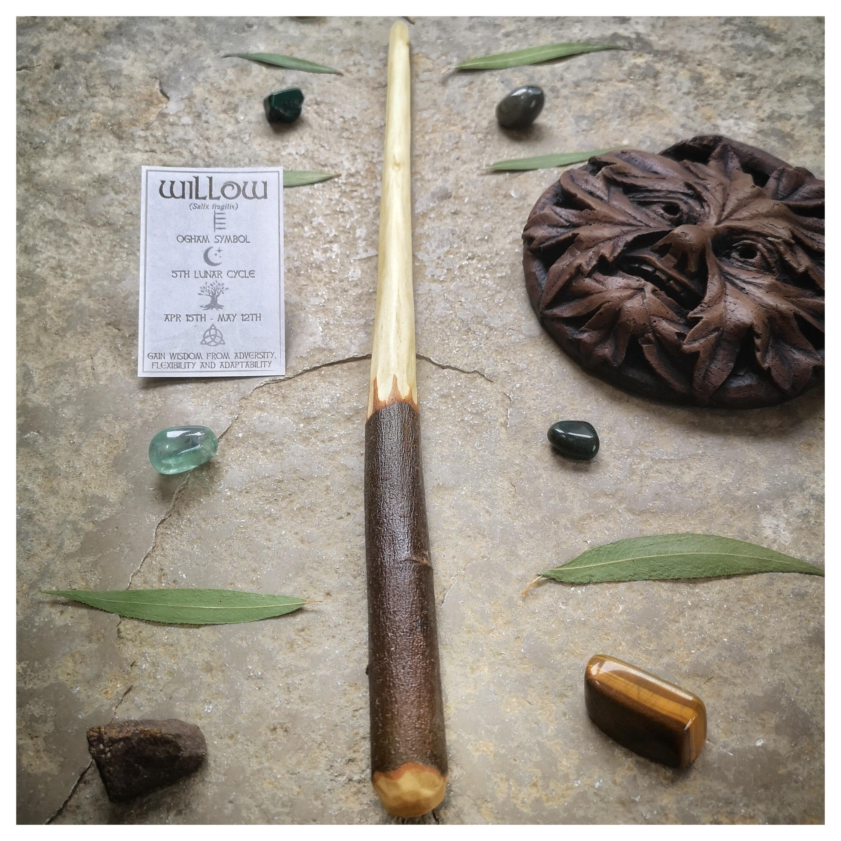 Willow Salix Ritual Ogham Wand Magical Forest Tools Hand Made to Order ...