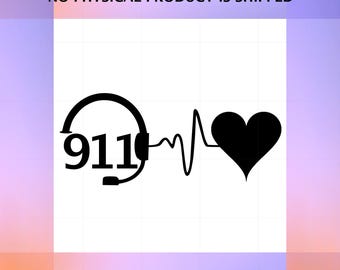 911 Dispatcher Digital File - Instant Download Digital File SVG - PNG ...