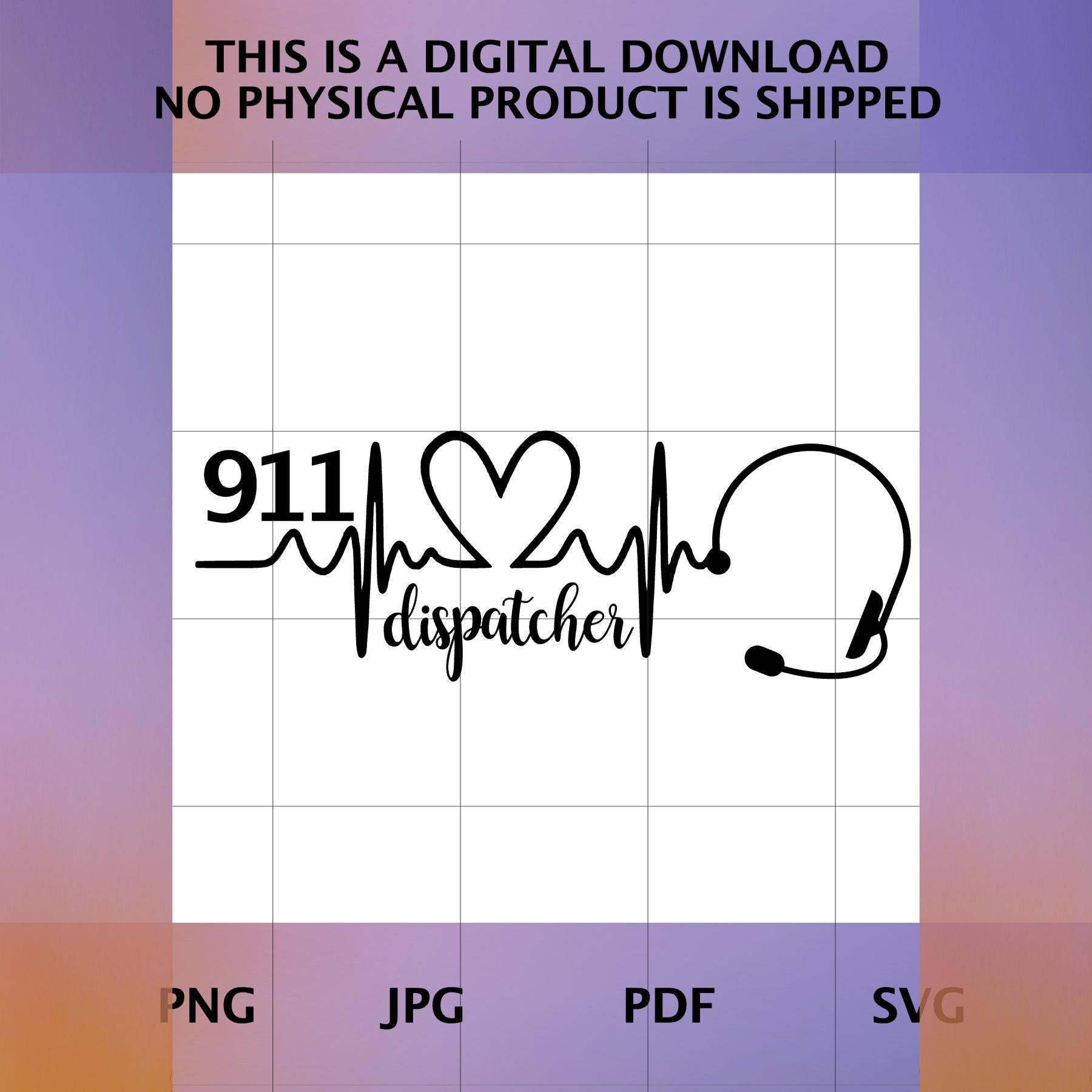 911 Dispatcher SVG – Emergency Call Taker Design (digital Download - Etsy