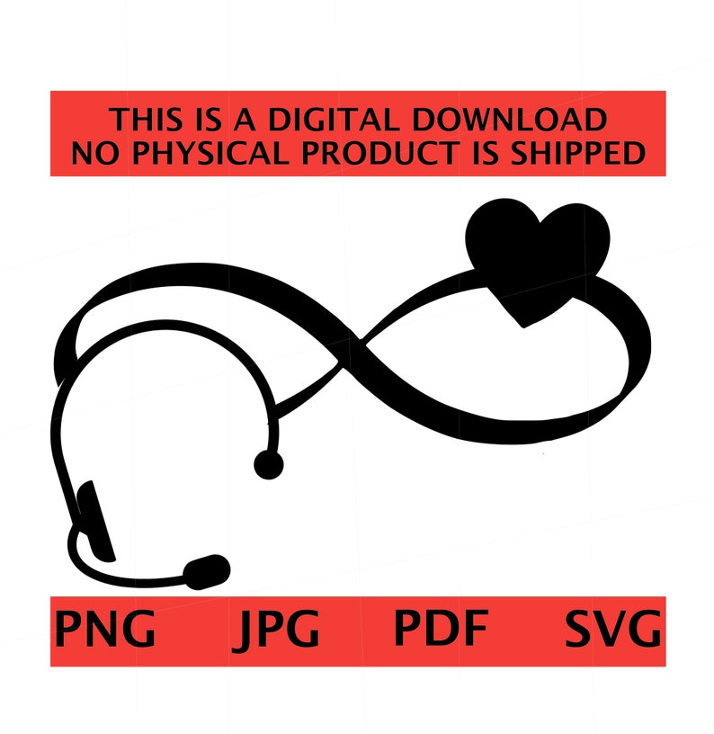 911 Dispatcher Headset Heart - Instant Download Digital File SVG - PNG ...