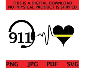 911 Headset Svg - Etsy