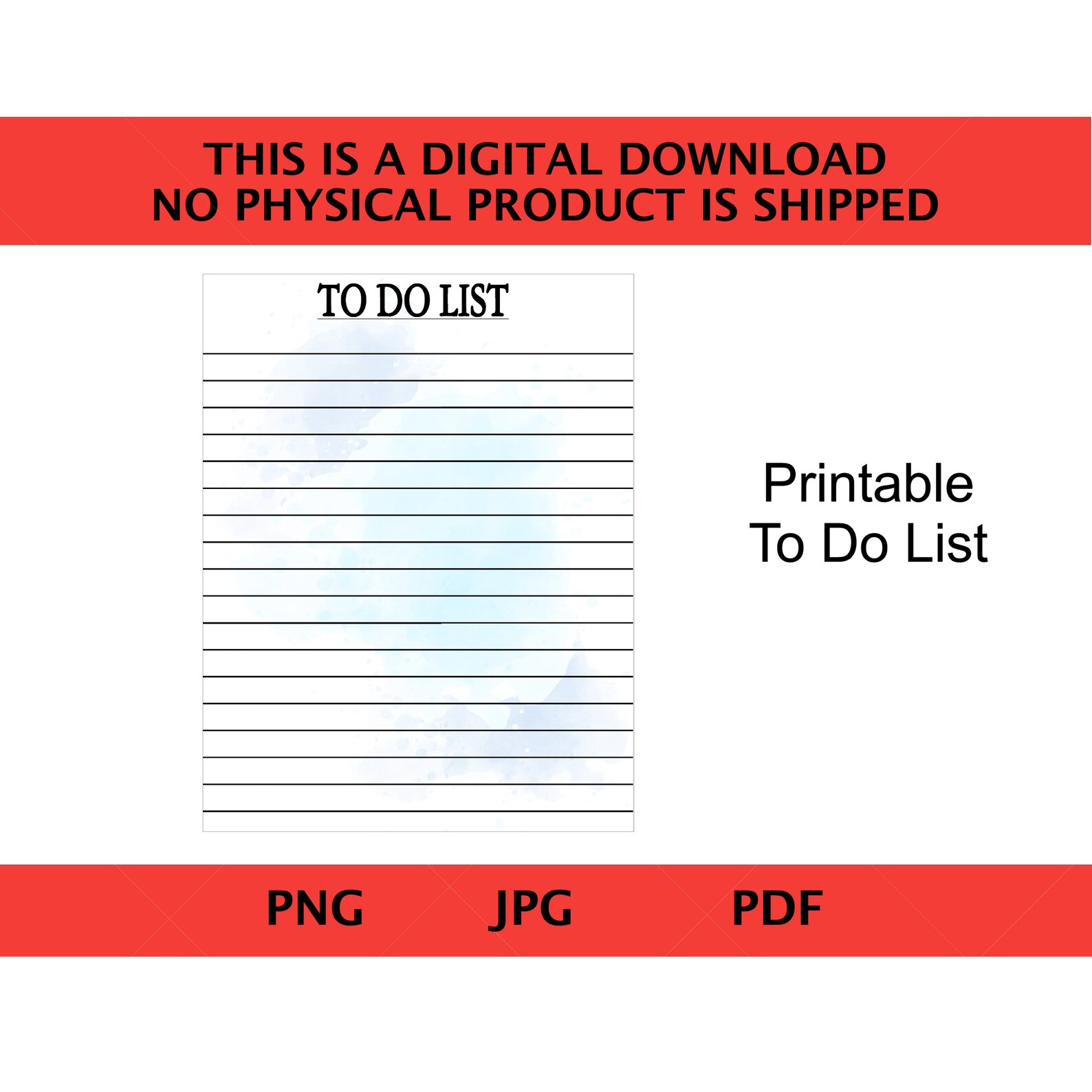 Printable to Do List Daily Checklist Digital Task List - Etsy