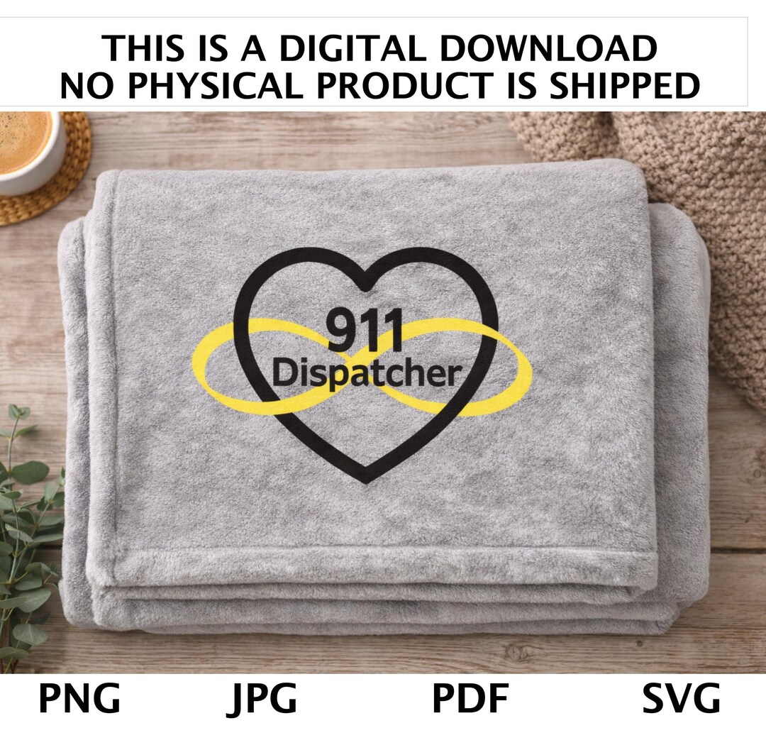 911 Dispatcher Infinity Heart - SVG PNG JPG (digital Download) - Etsy
