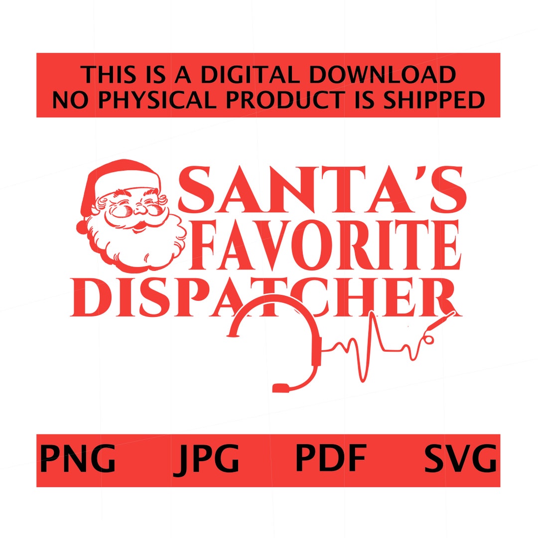 Santa's Lieblings-Dispatcher mit Headset - Sofortiger Download digitale ...