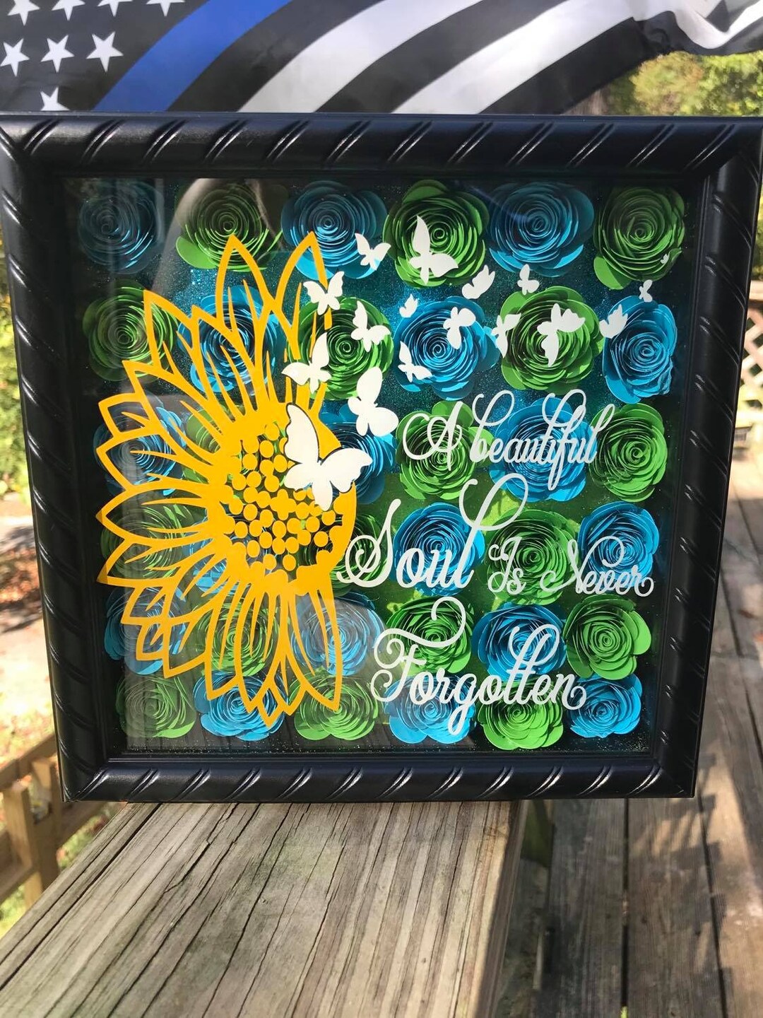 Never Forgotten Rose Shadow Box - Etsy