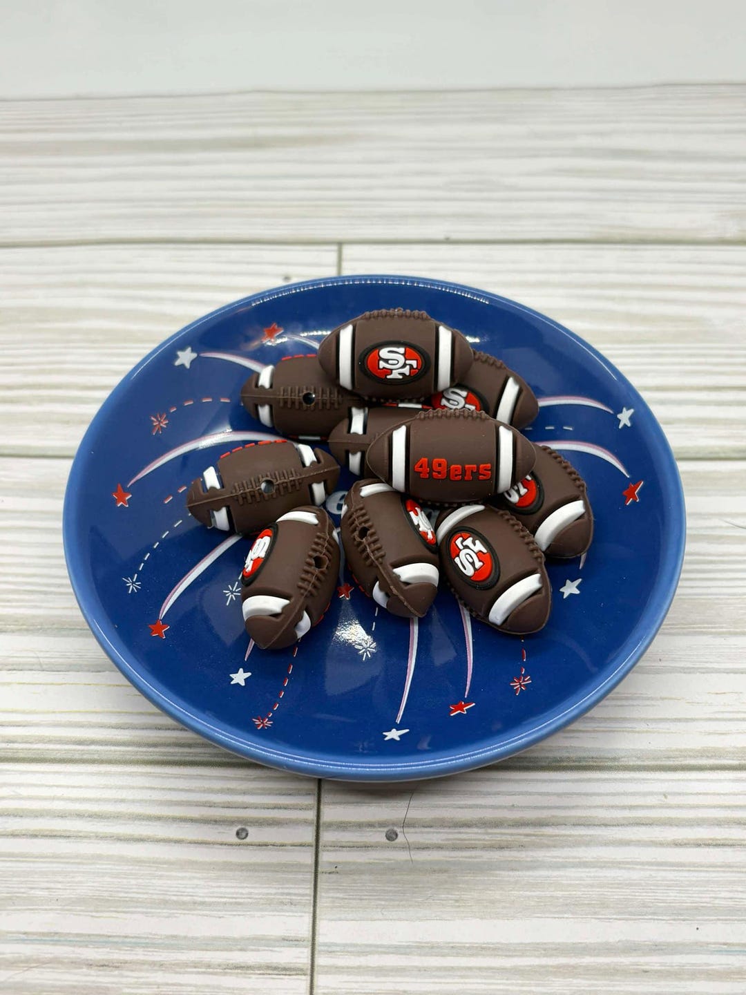 3D Numbers Football Focal Bead single Bead - Etsy