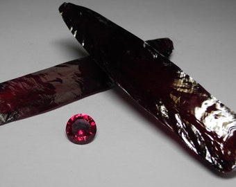 Synthetic Sapphire Boule - Etsy