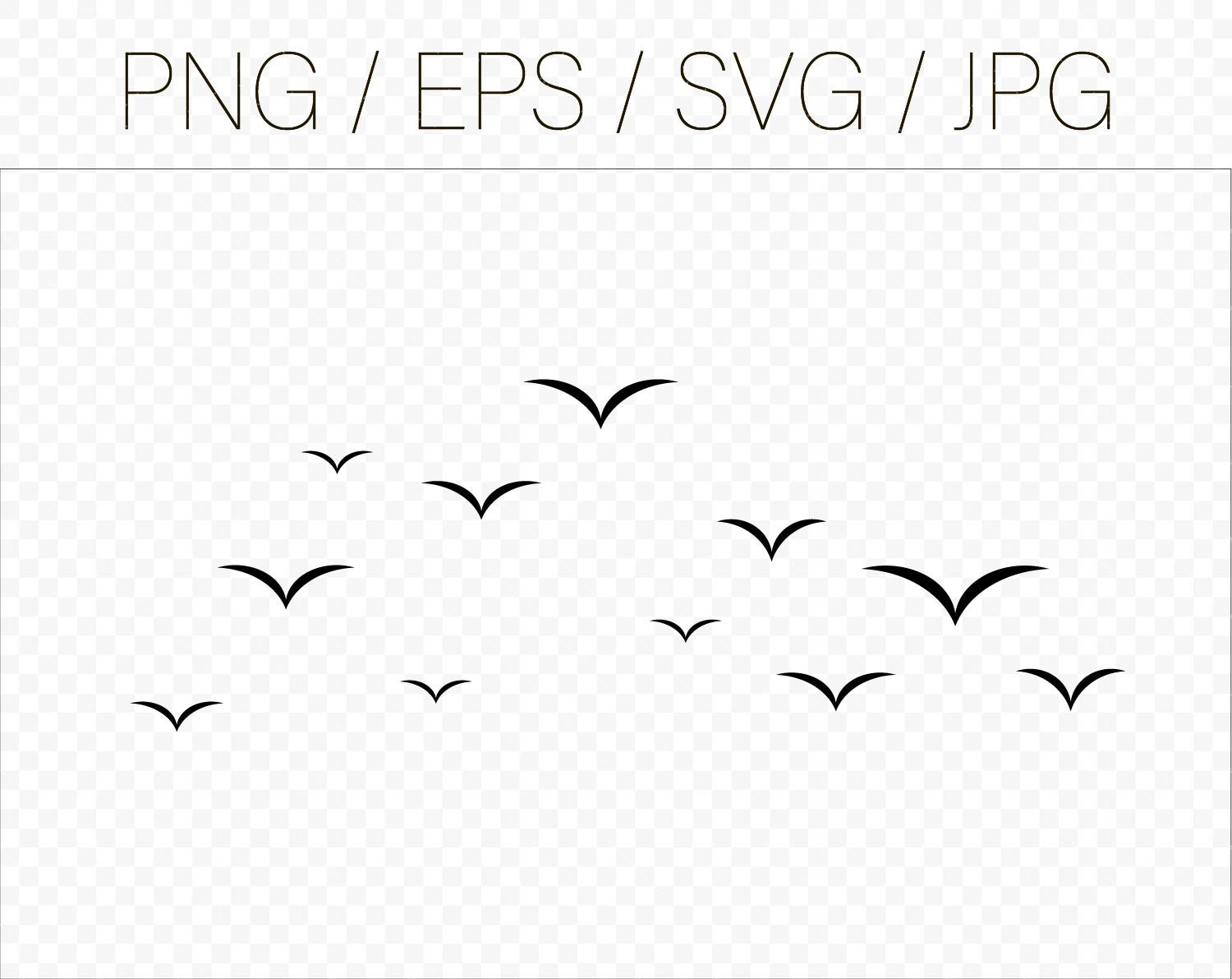 Simple Flying Bird Outline