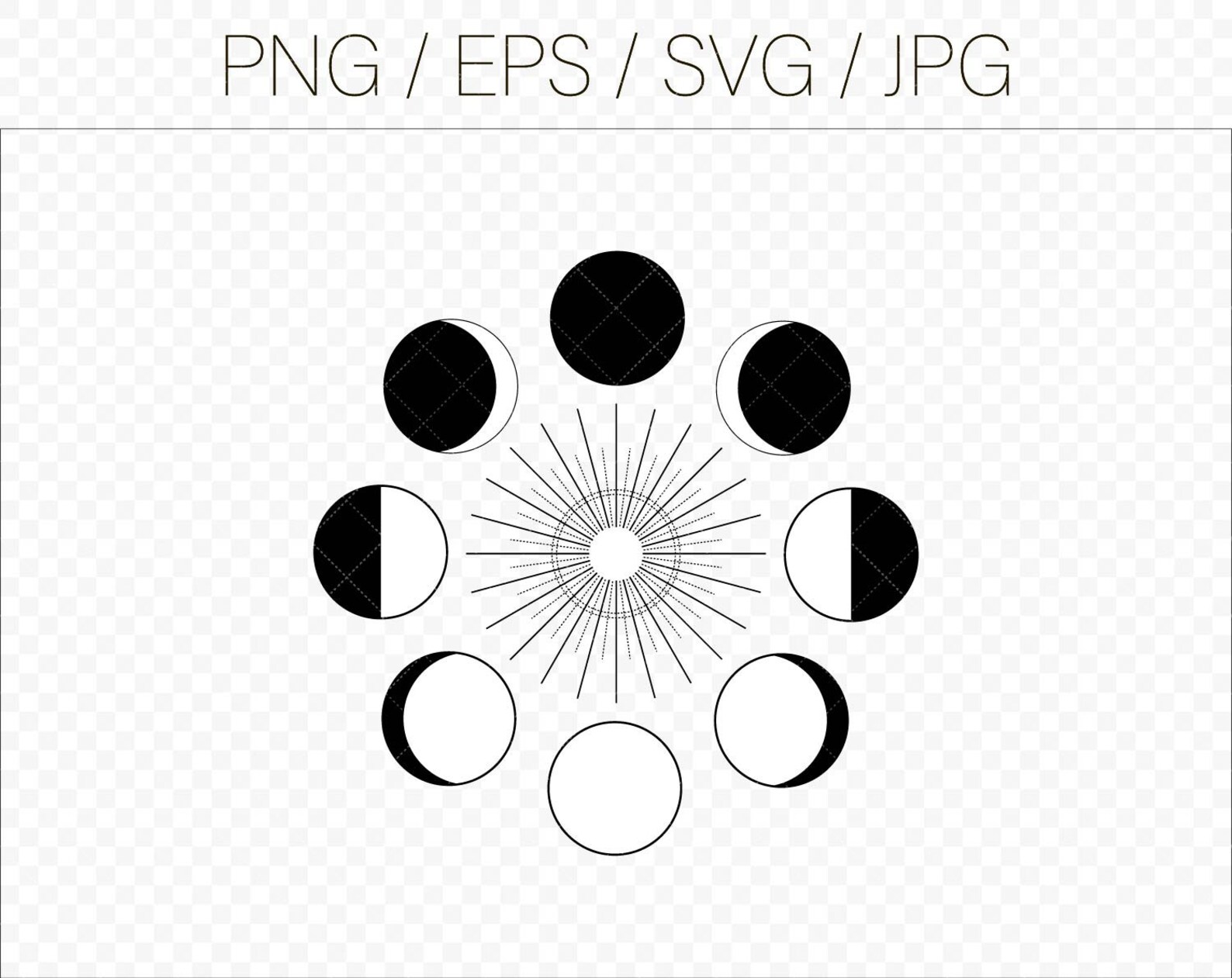 Lunar Phases Svg Moon Svg Moon Phases Svg Crescent Moon Svg Moon Child ...