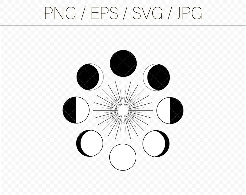 Lunar Phases Svg Moon Svg Moon Phases Svg Crescent Moon Svg Moon Child ...