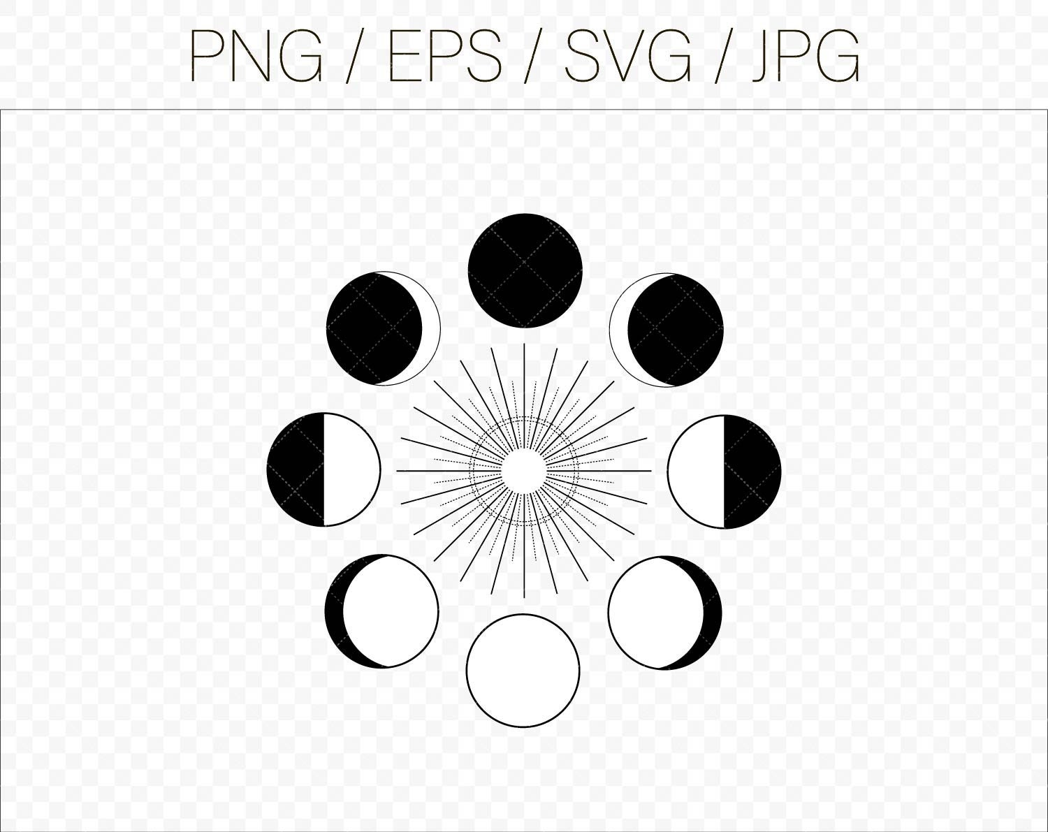 Lunar Phases Svg Moon Svg Moon Phases Svg Crescent Moon Svg Moon Child ...