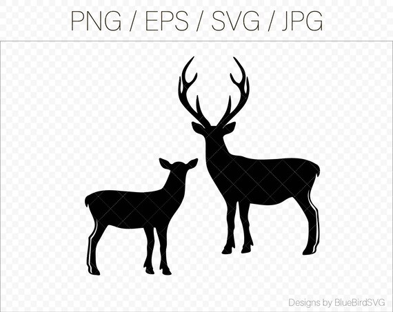 Deer Svg Deer Family Svg Vector Deer Eps Wild Nature Png - Etsy