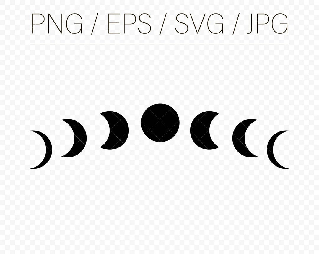 Moon Svg Moon Phases Svg Lunar Phases Svg Crescent Moon Svg Moon Child ...