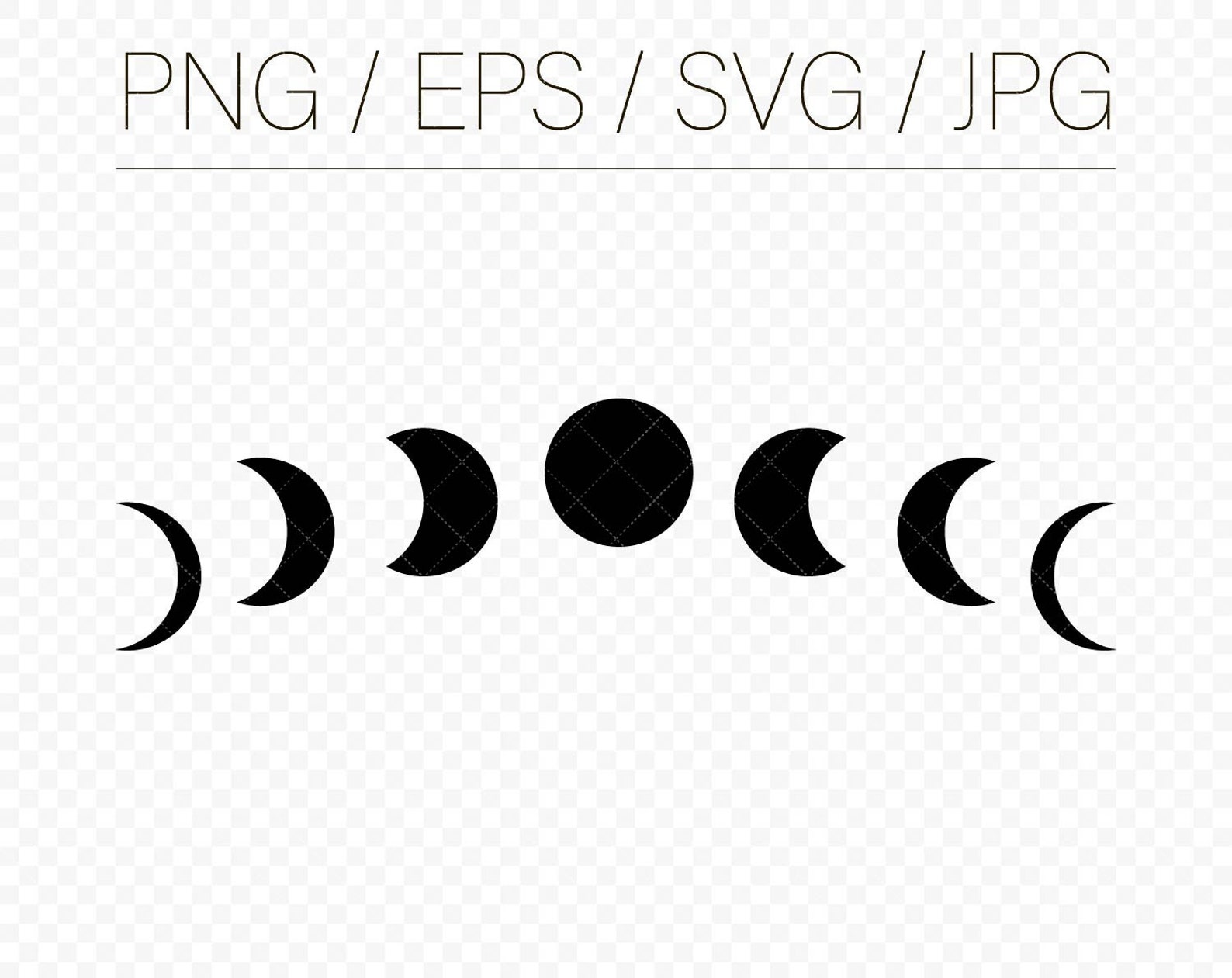 Moon Svg Moon Phases Svg Lunar Phases Svg Crescent Moon Svg | Etsy Canada
