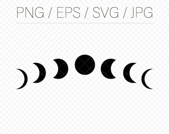 Moon Svg Moon Phases Svg Lunar Phases Svg Crescent Moon Svg - Etsy Ireland